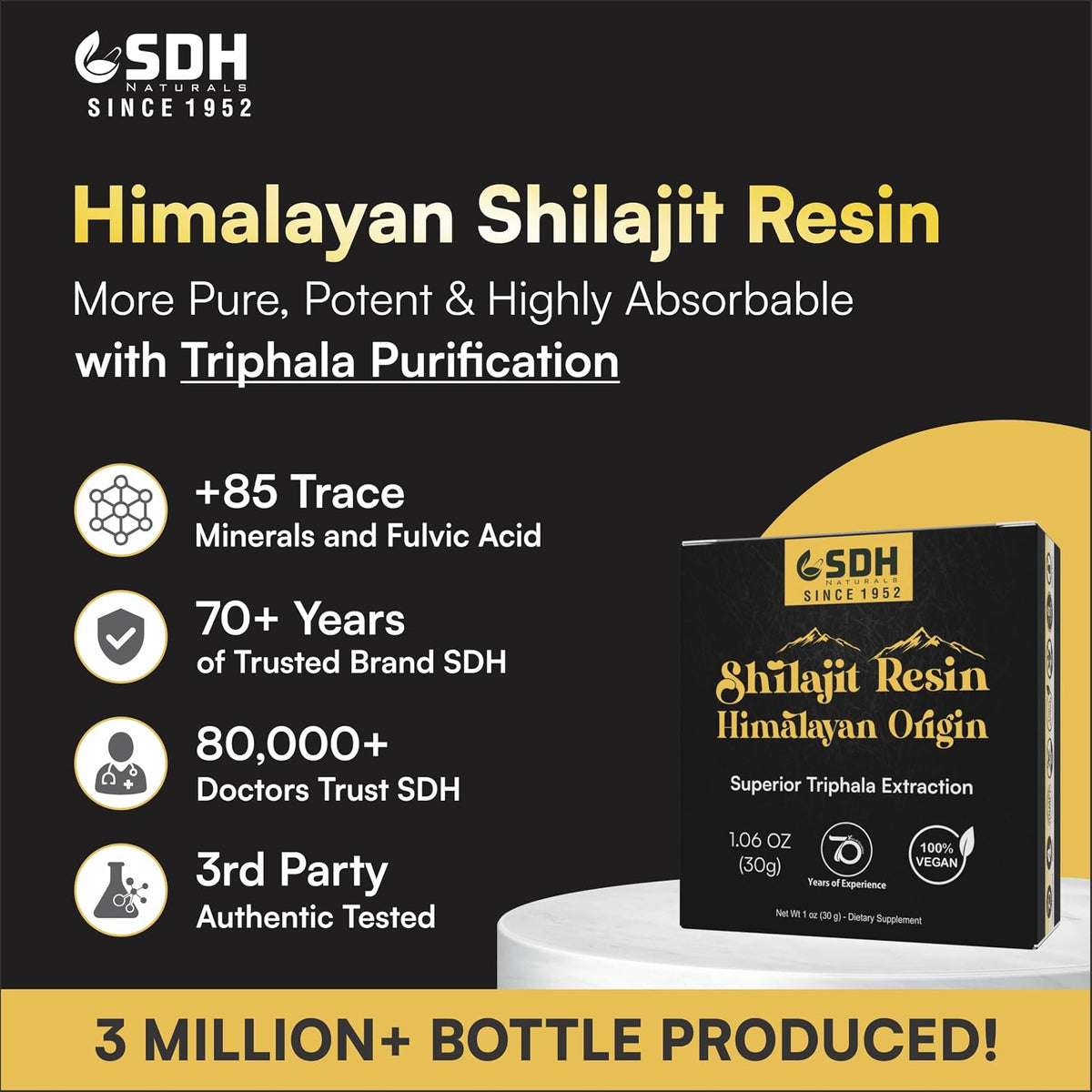 500 mg Shilajit for vitality