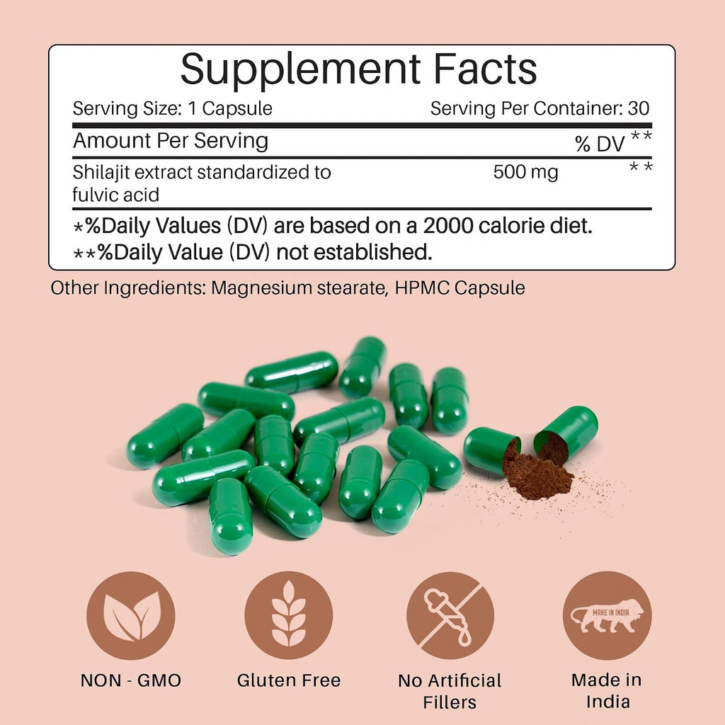 500 mg Shilajit health benefits