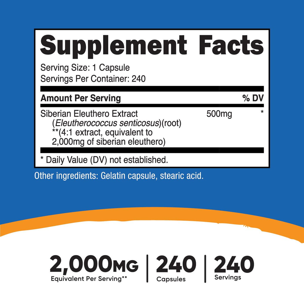 500 mg Siberian ginseng supplement benefits