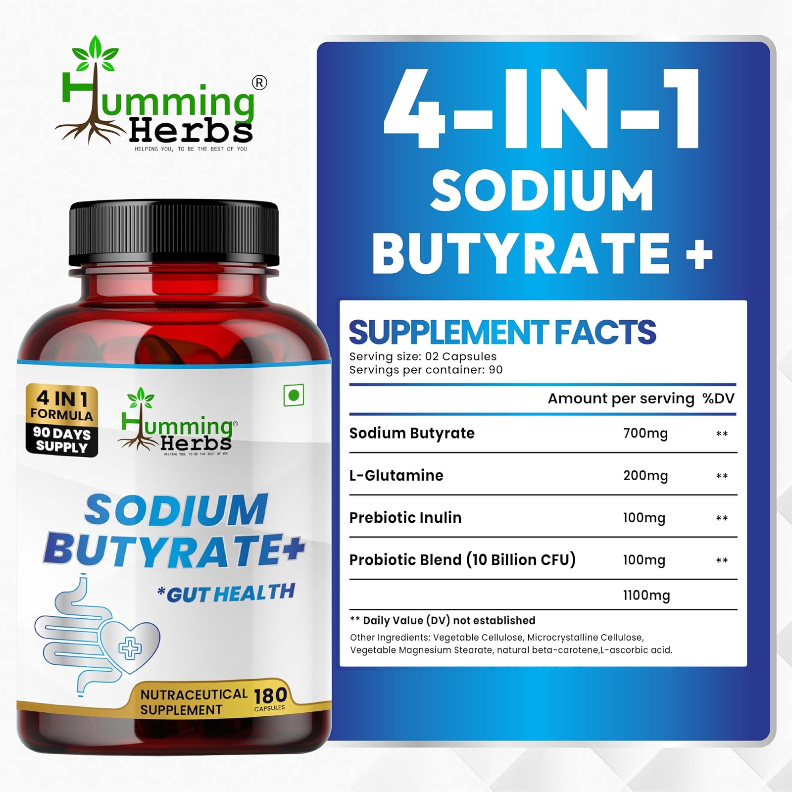 500 mg Sodium Butyrate for digestion