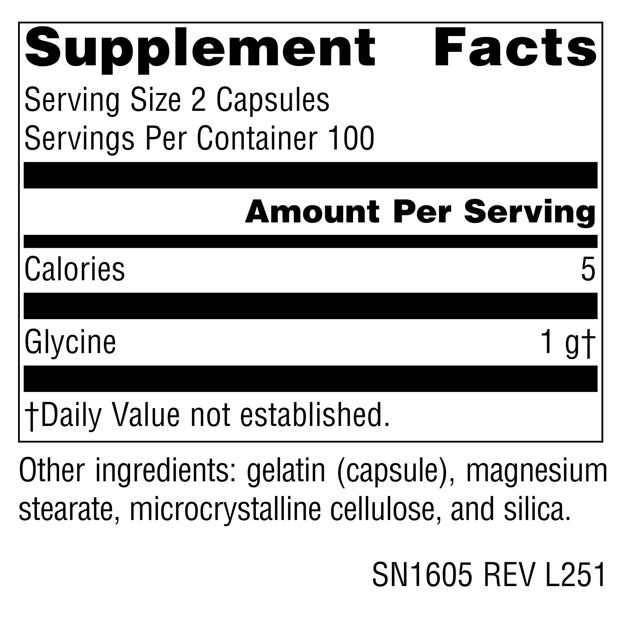500 mg Source Naturals Glycine for better sleep