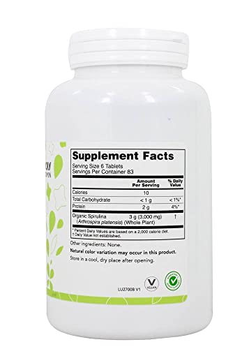 500 mg spirulina for wellness