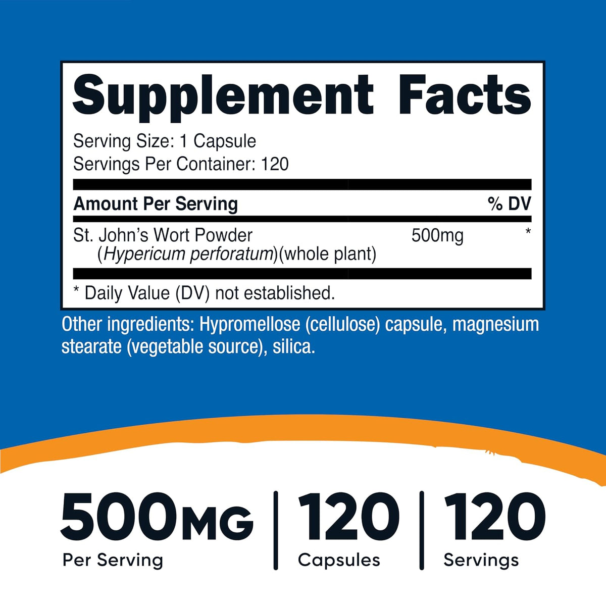 500 mg St John's Wort for stress relief