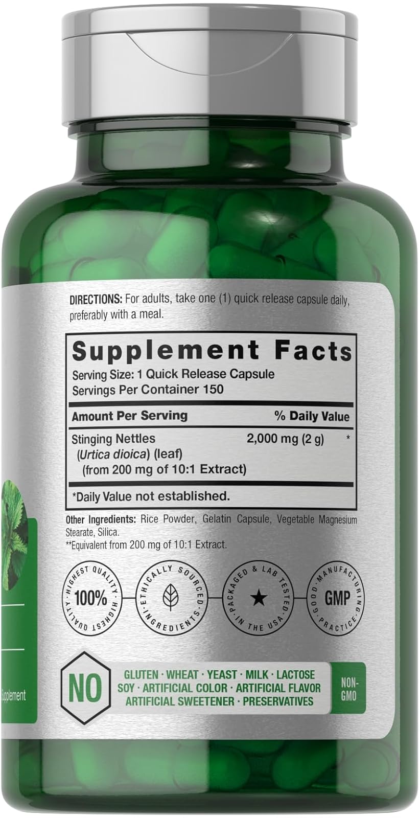 500 mg stinging nettle supplement