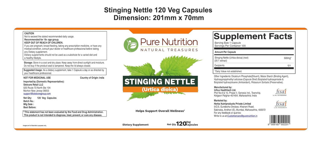 500 mg Stinging Nettle supplement