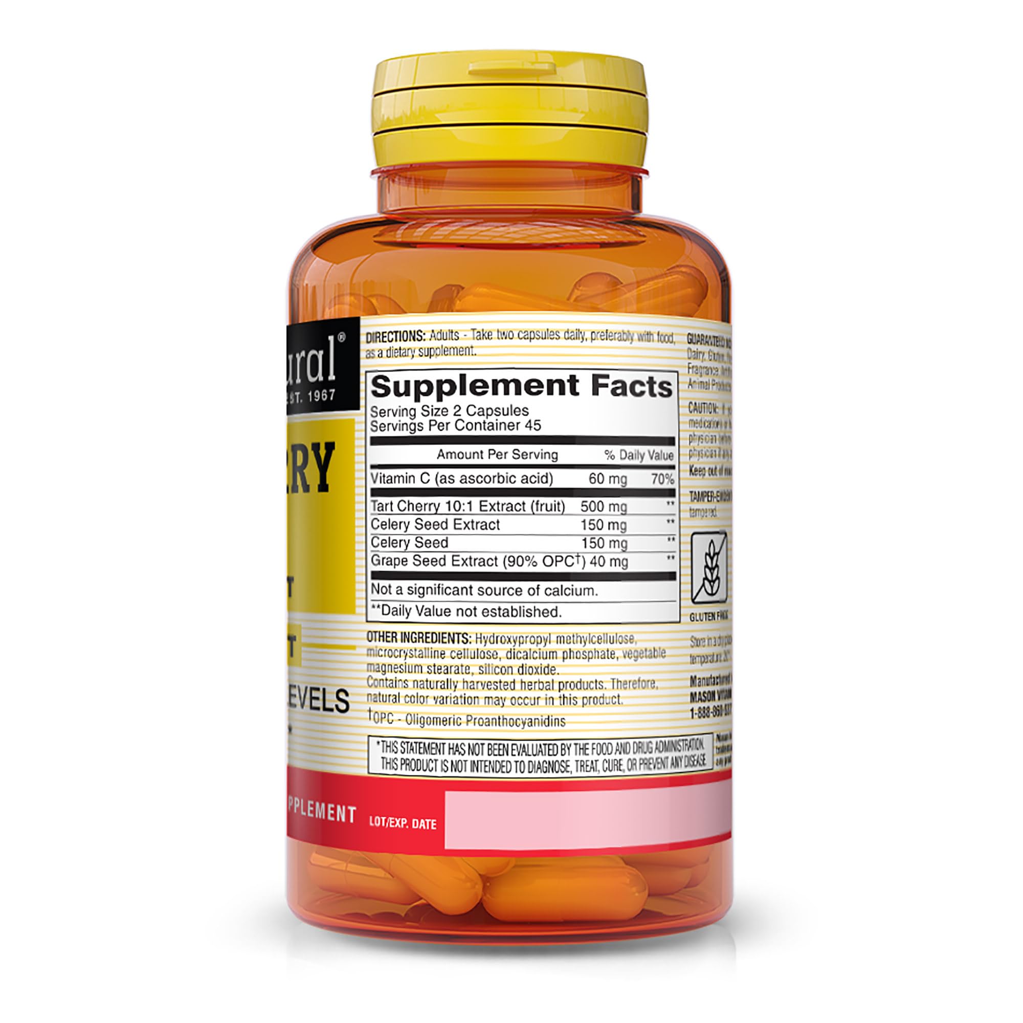 500 mg tart cherry veggie caps benefits