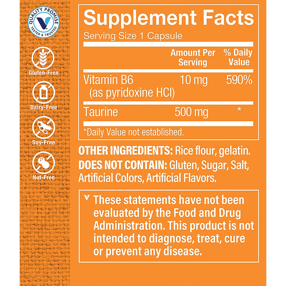 500 mg taurine capsules for wellness