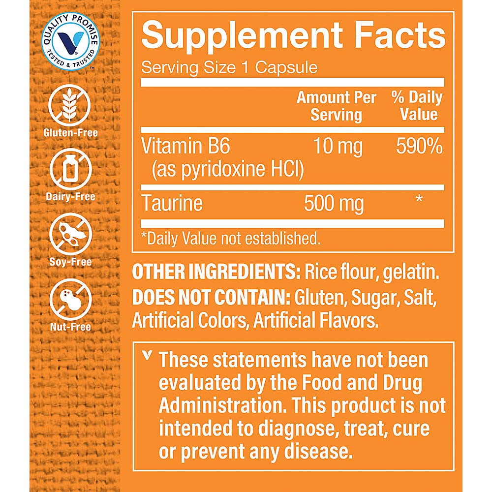 500 mg taurine capsules for wellness