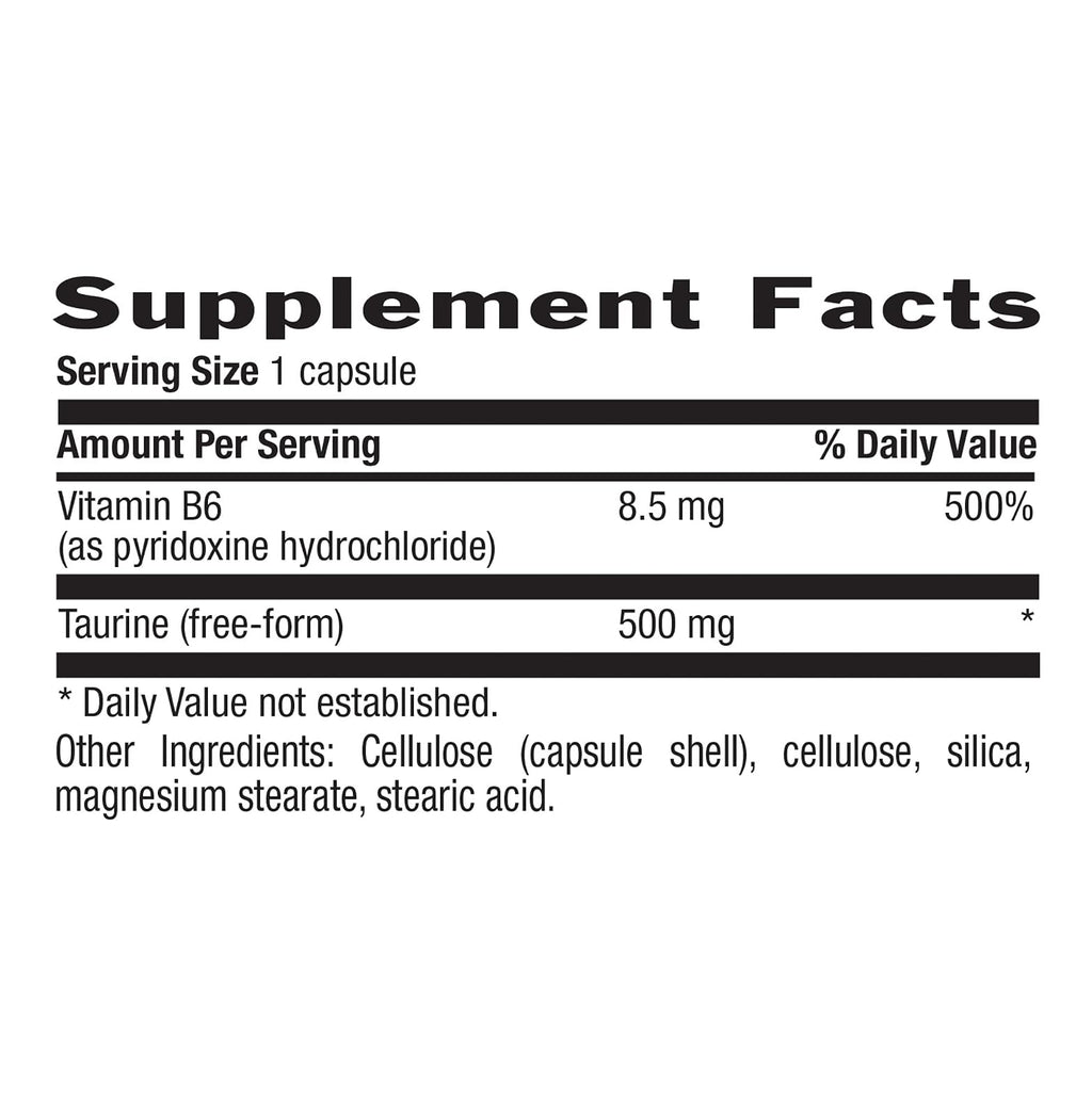 500 mg taurine supplement for energy