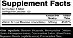 500 mg Thiamine tablets for metabolism