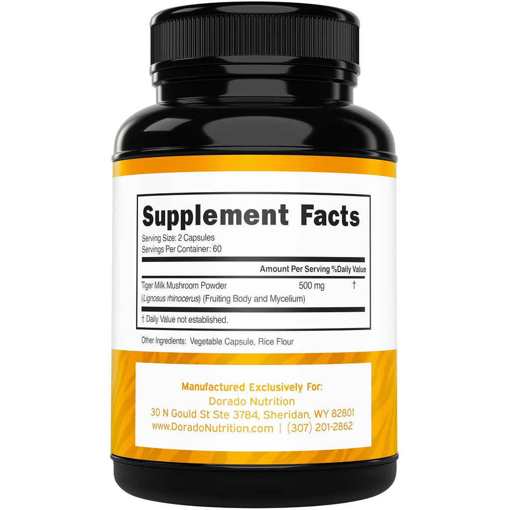 500 mg Tiger Milk Mushroom capsules