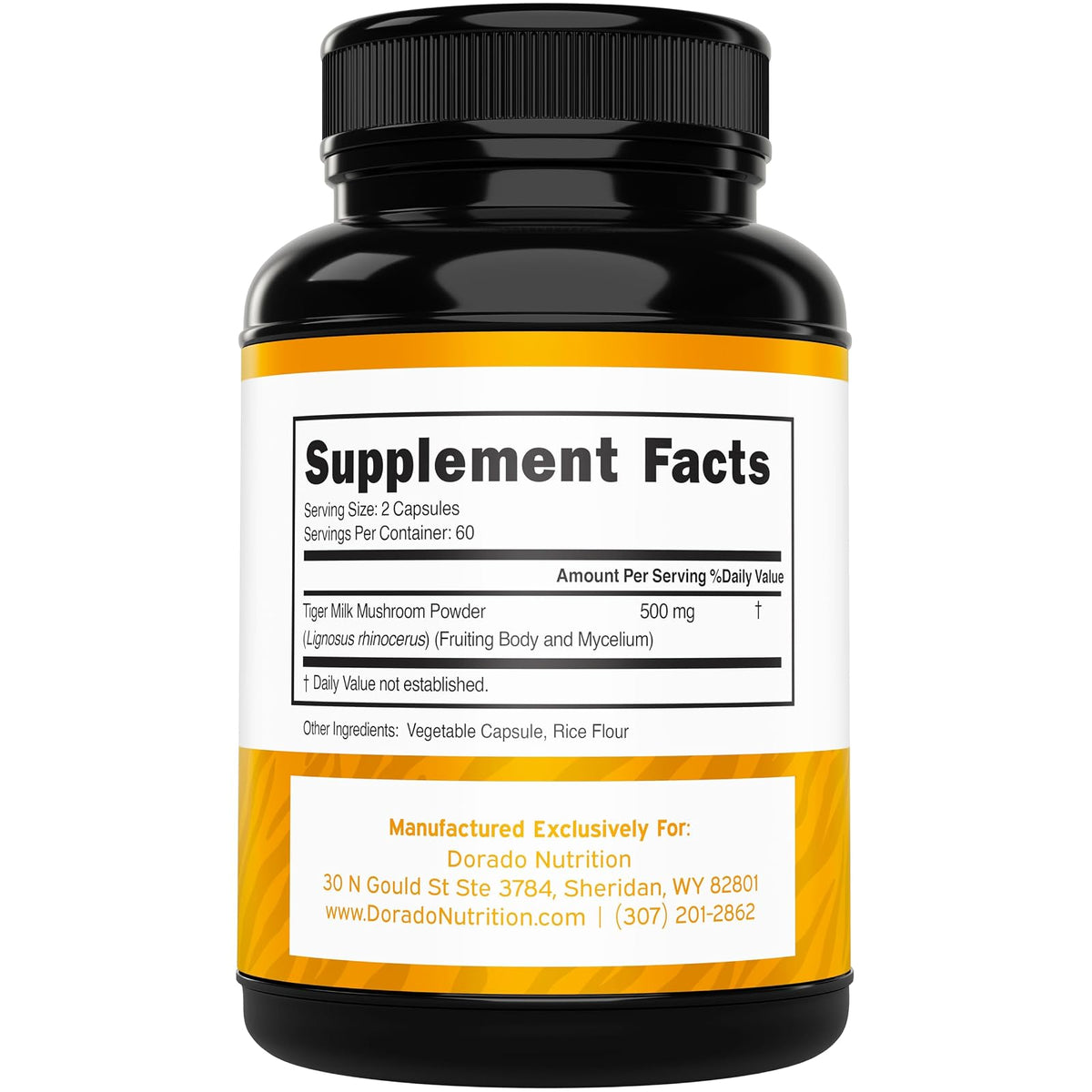 500 mg Tiger Milk Mushroom capsules