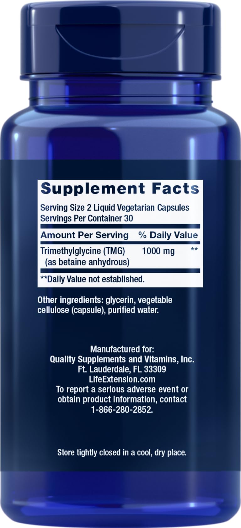 500 mg TMG liquid capsules benefits