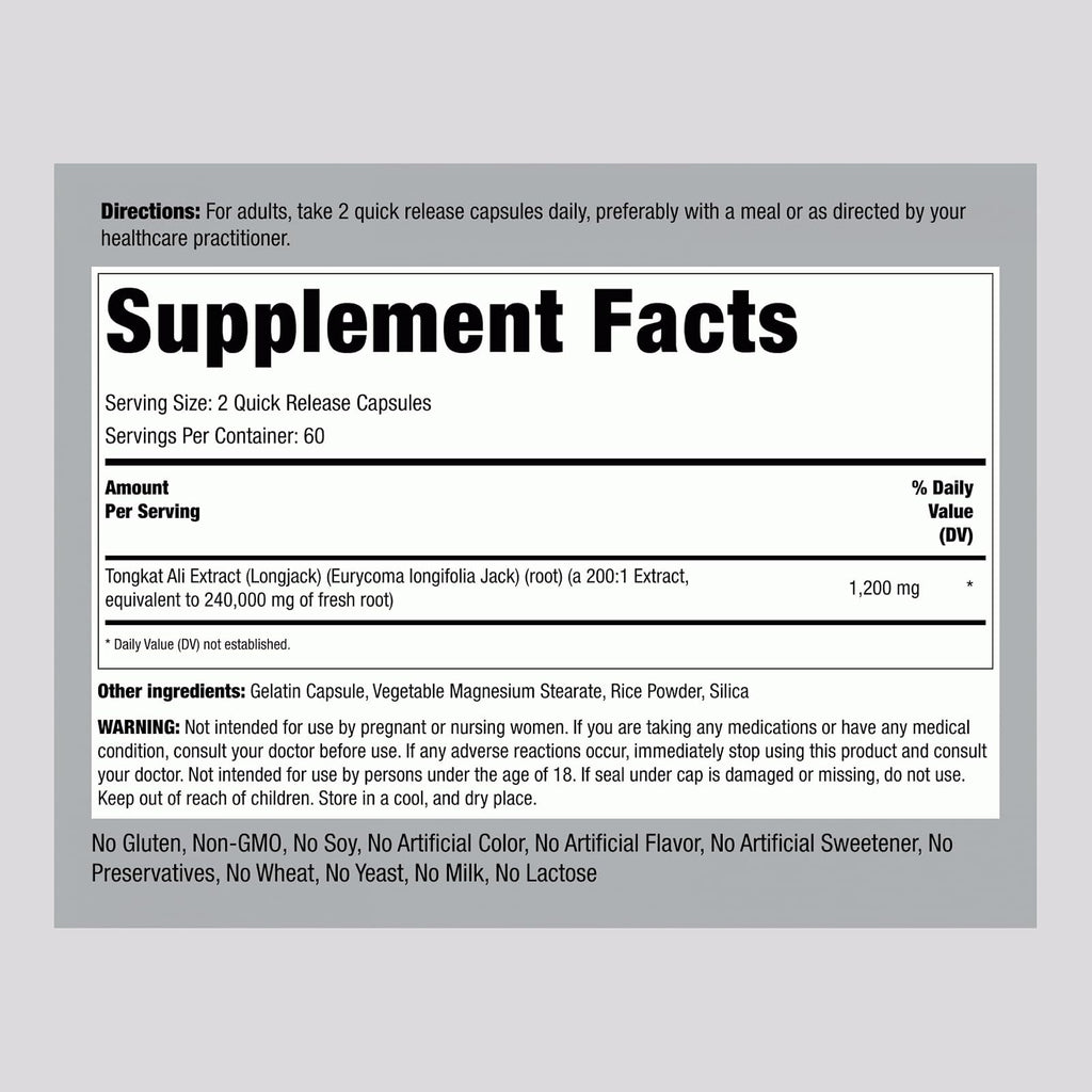 500 mg Tongkat Ali supplement