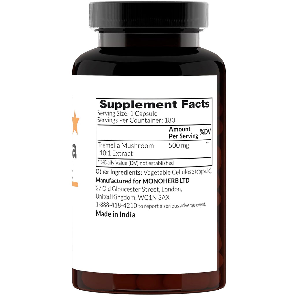 500 mg Tremella mushroom supplement