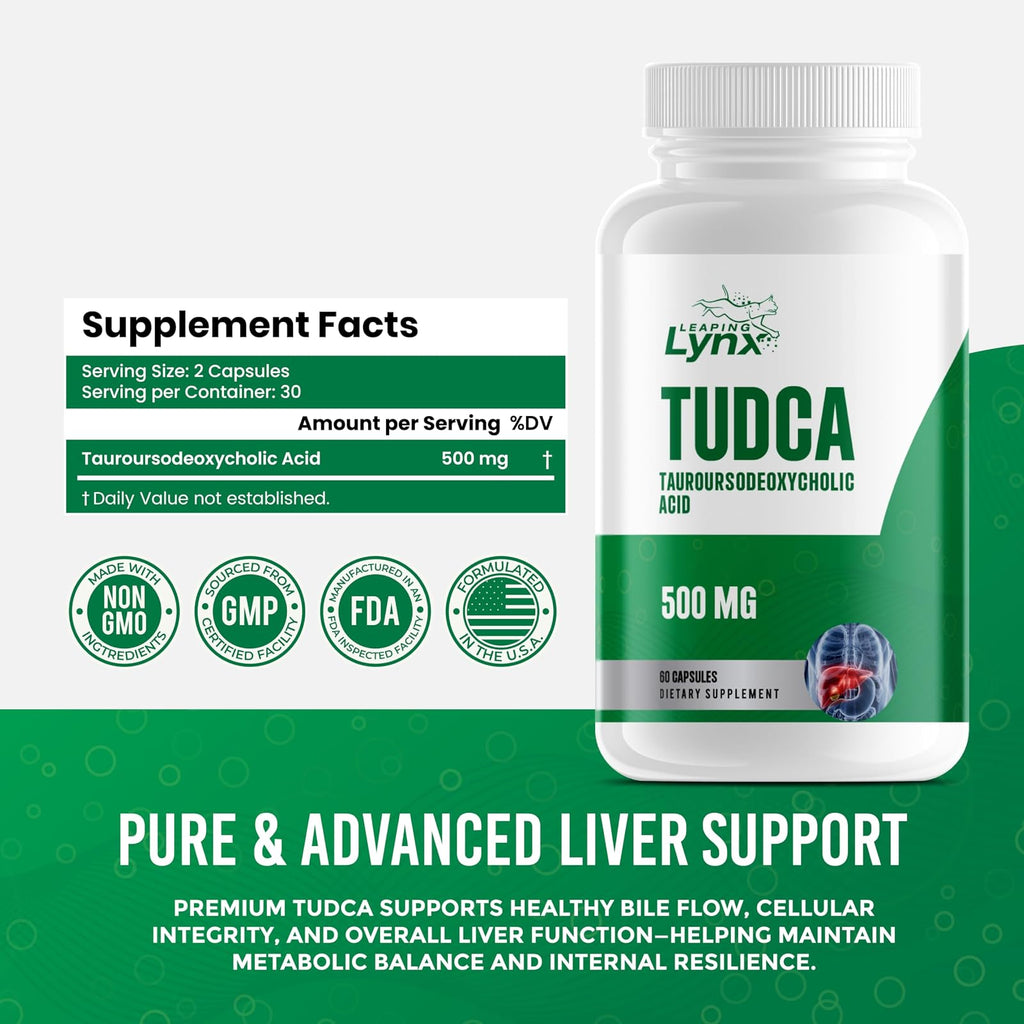 500 mg TUDCA capsules for detox