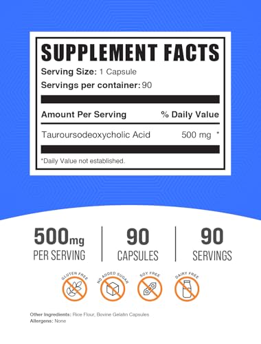 500 mg TUDCA capsules for men