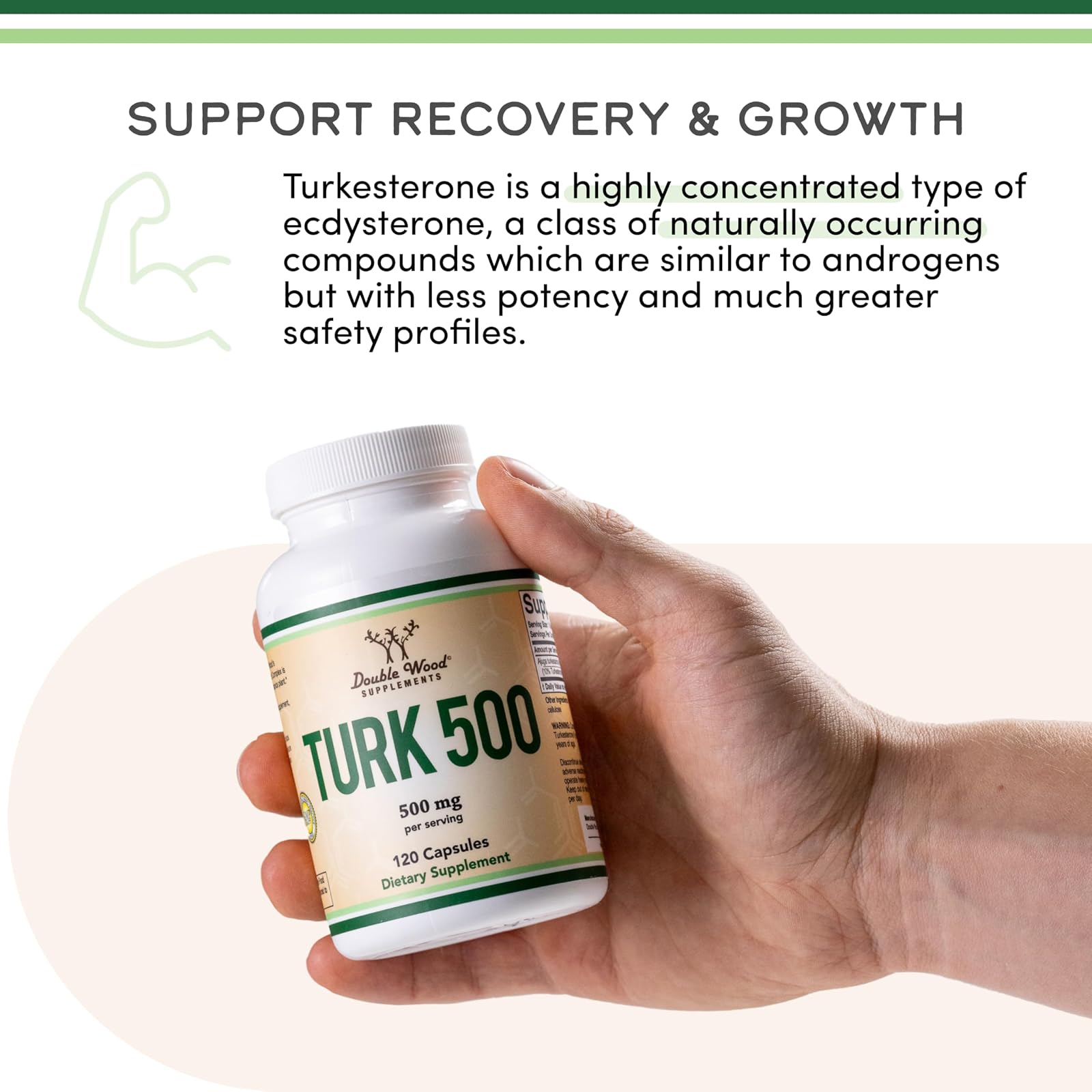 500 mg Turkesterone capsules for wellness