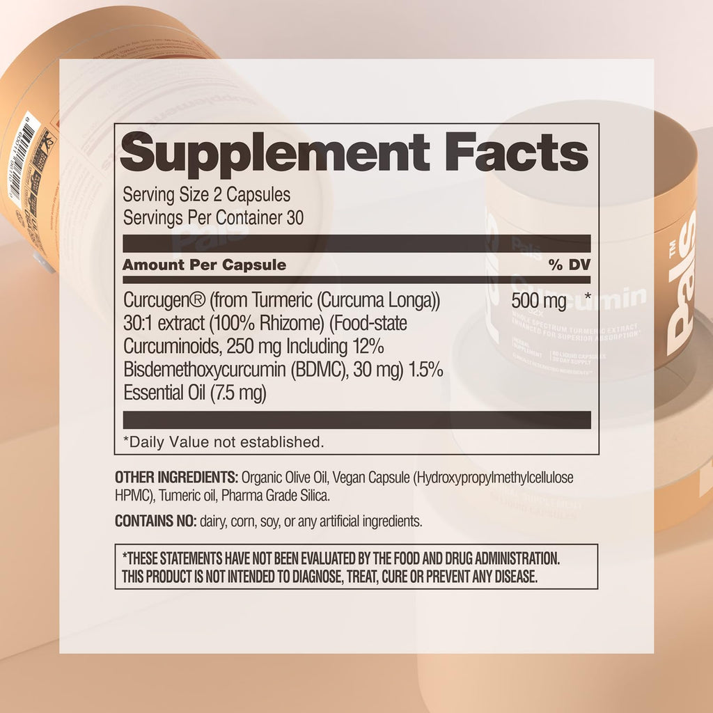 500 mg turmeric curcumin capsules