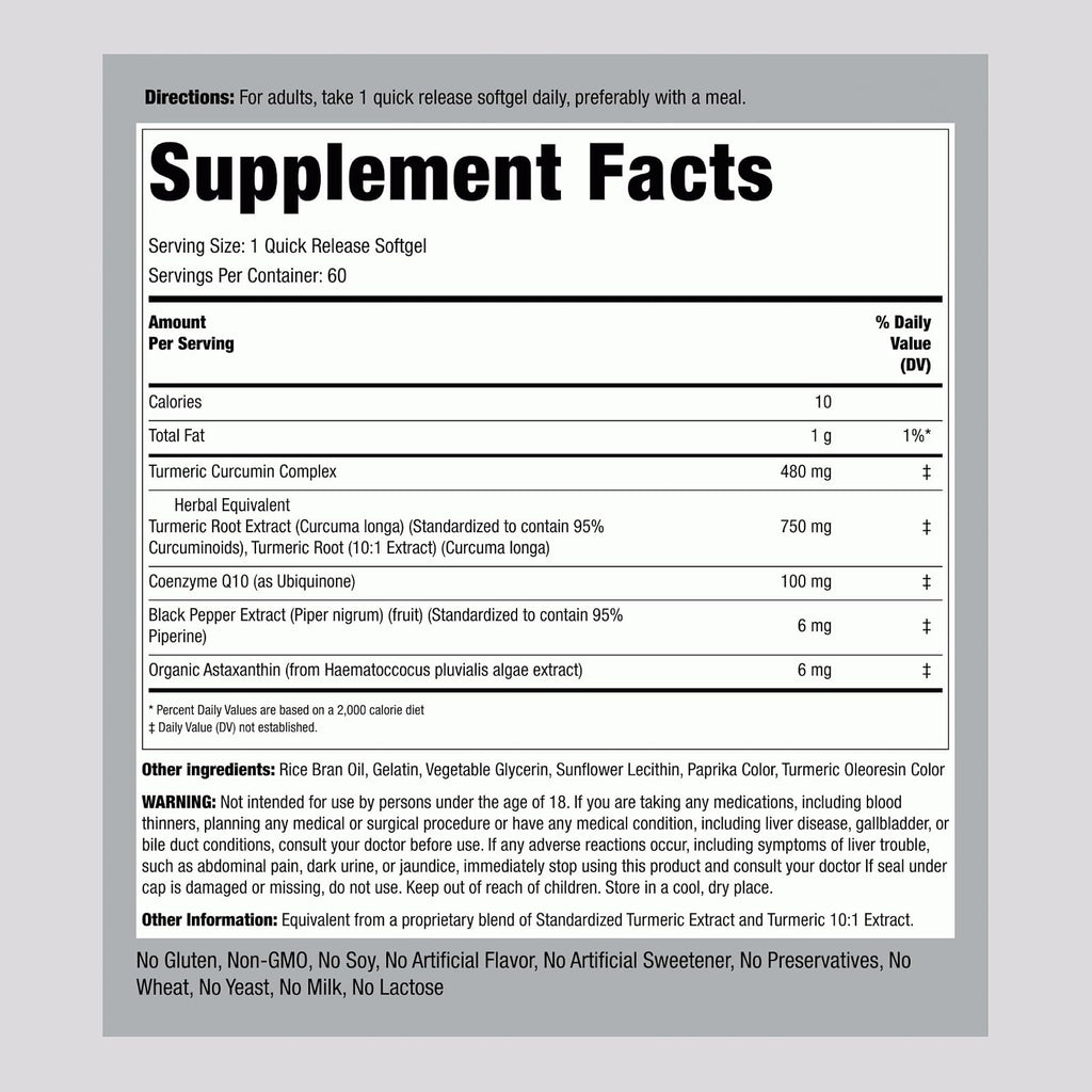 500 mg turmeric curcumin supplement