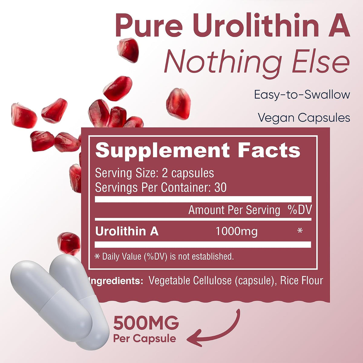 500 mg Urolithin A health supplement