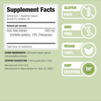 500 mg vegan Gotu Kola extract