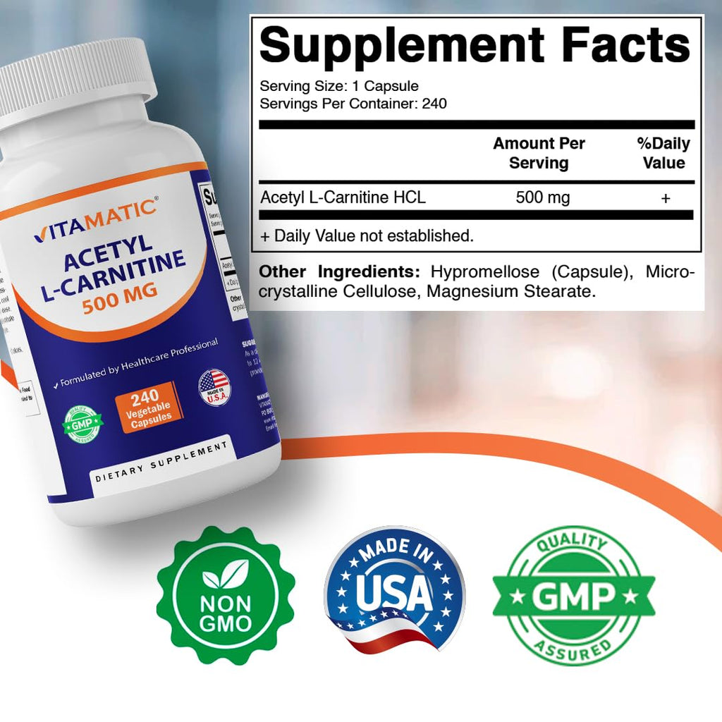 500 mg vegetarian L-Carnitine supplement