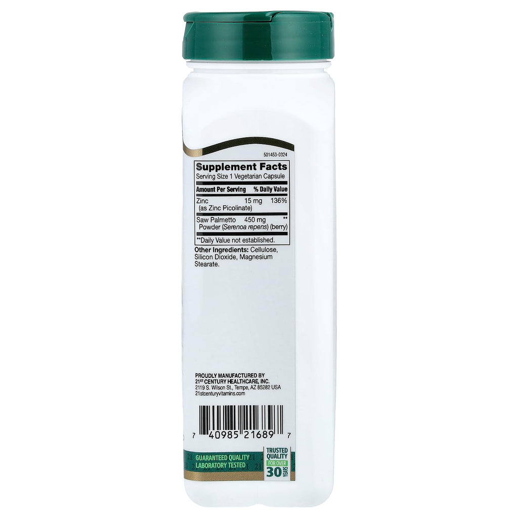 500 mg vegetarian Saw Palmetto supplement