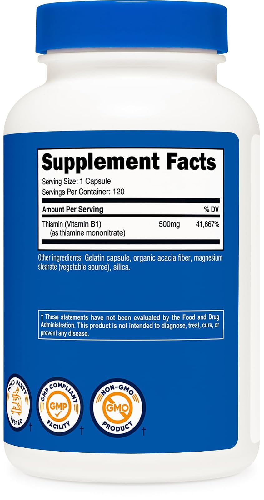 500 mg Vitamin B1 for daily wellness