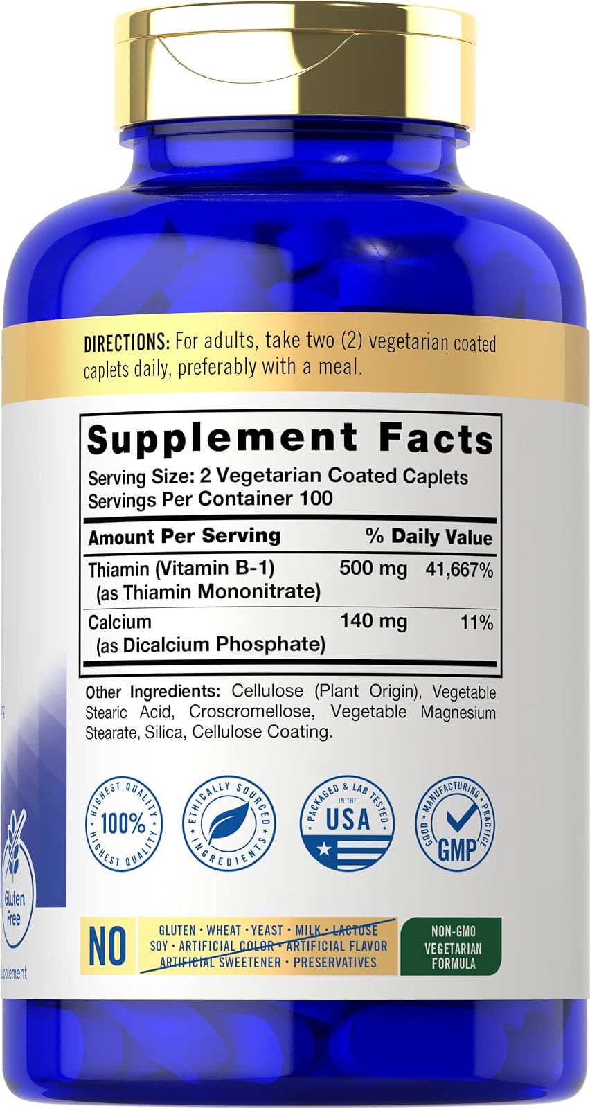 500 mg Vitamin B1 supplement benefits