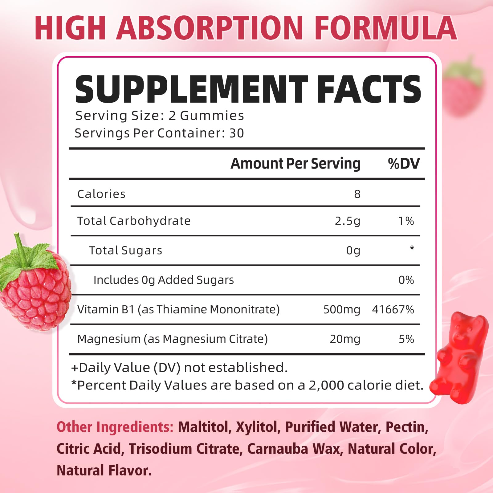500 mg vitamin B1 supplement