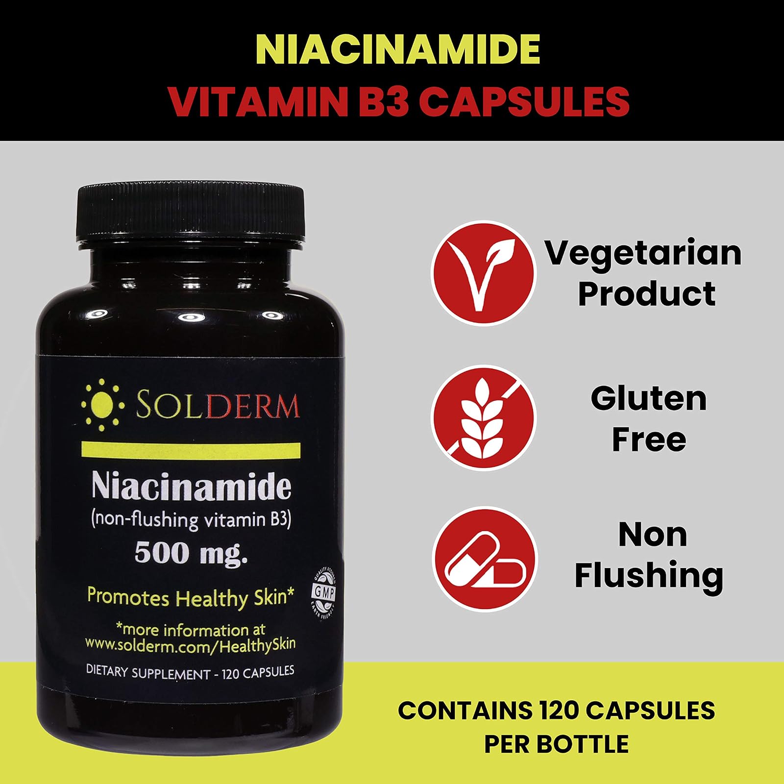500 mg Vitamin B3 for skin health