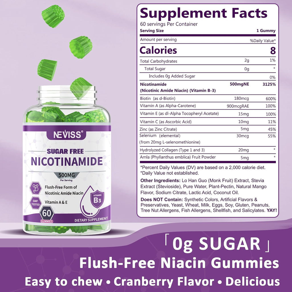 500 mg vitamin B3 gummies