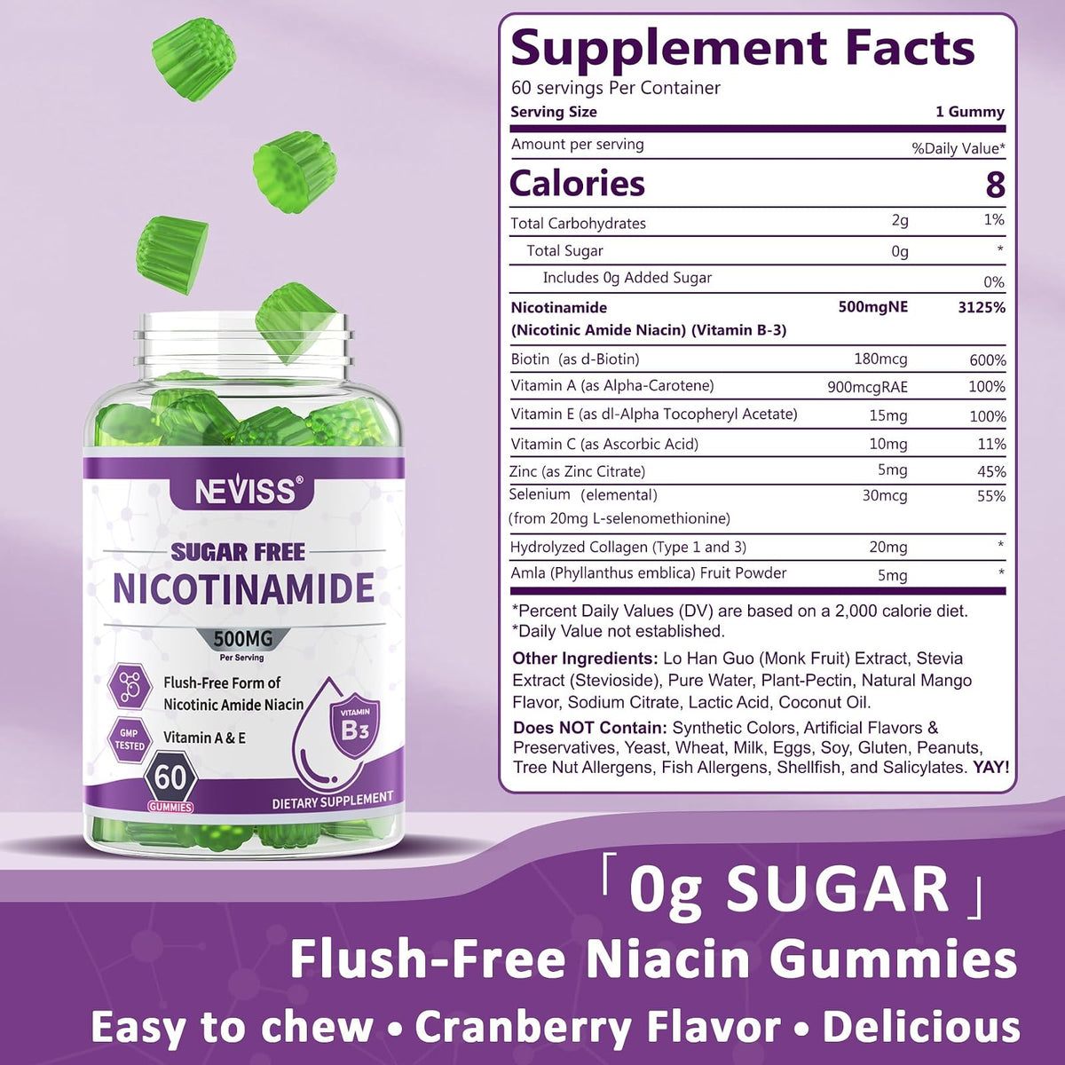 500 mg vitamin B3 gummies