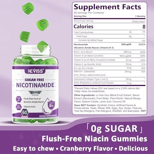 500 mg Vitamin B3 gummy supplements