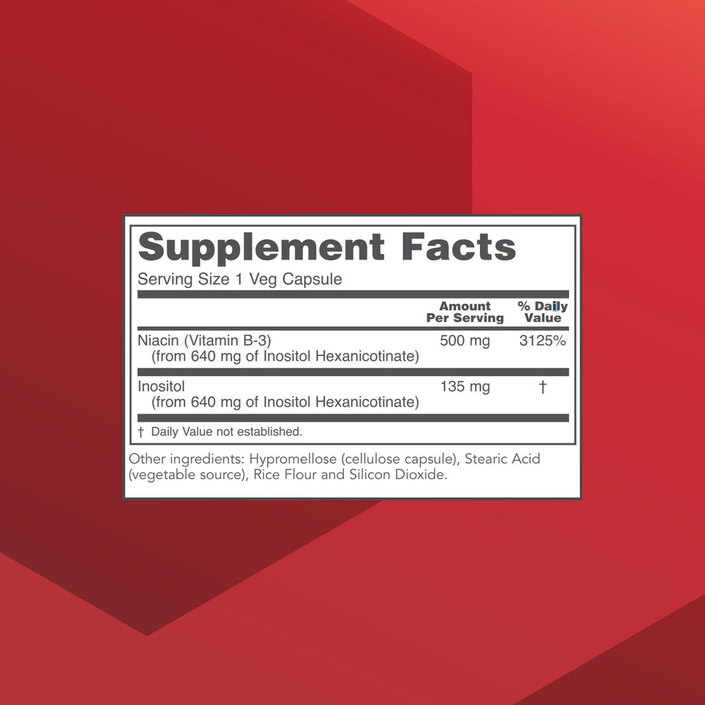 500 mg Vitamin B3 supplement