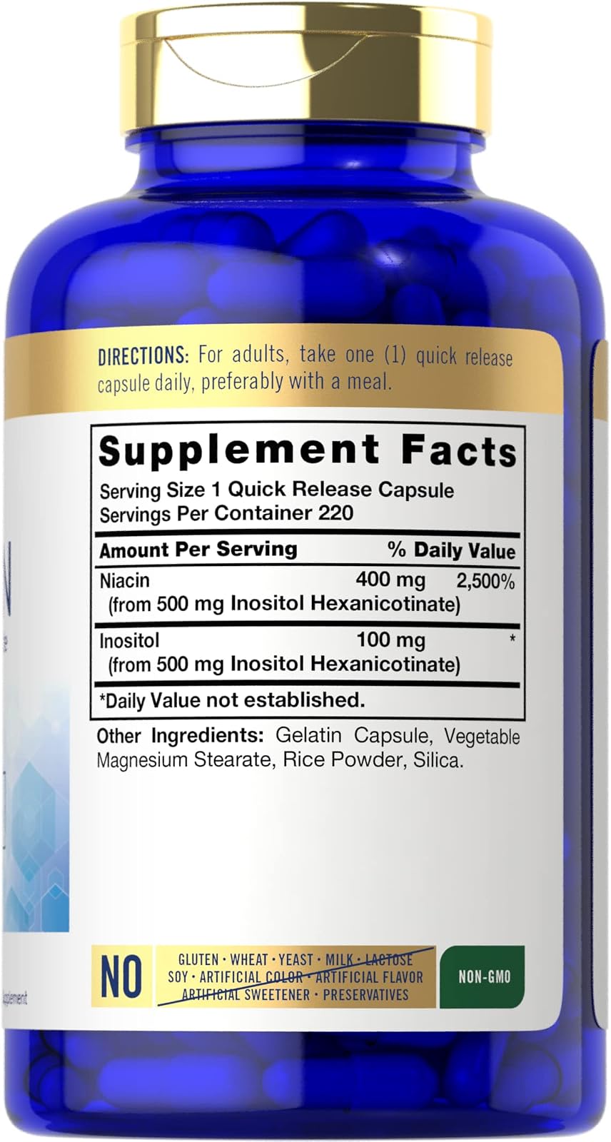 500 mg Vitamin B3 supplement