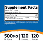 500 mg vitamin B3 supplement