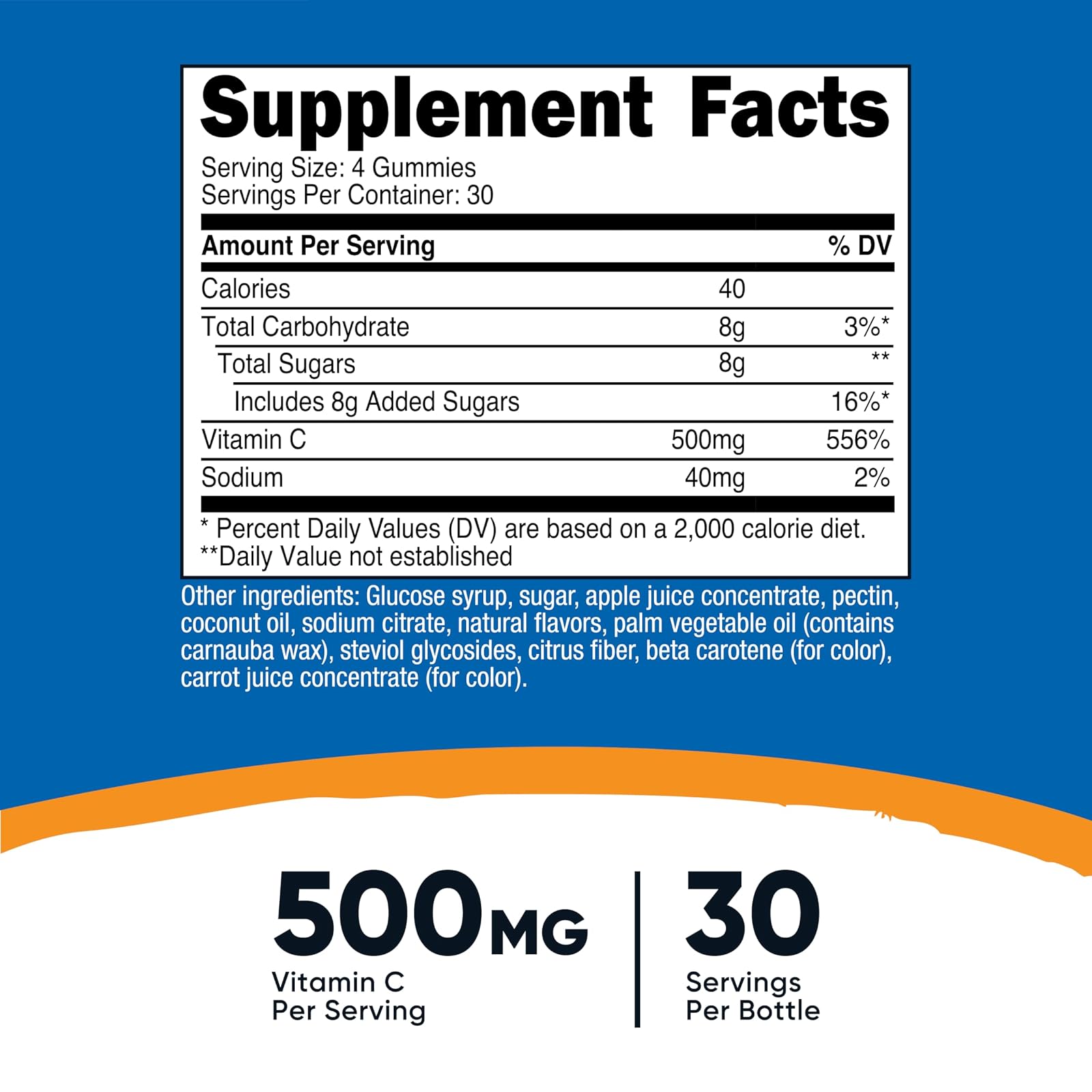 500 mg Vitamin C for immune support