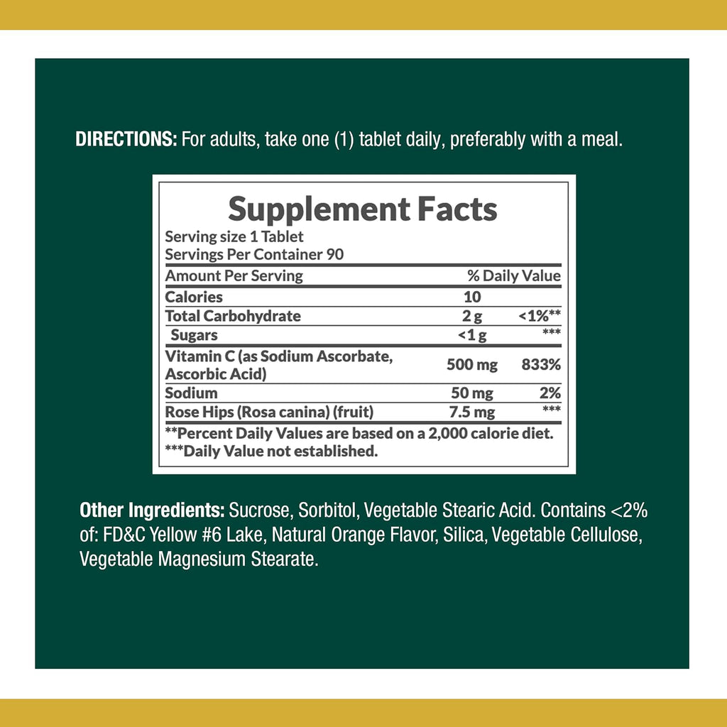 500 mg Vitamin C for immunity