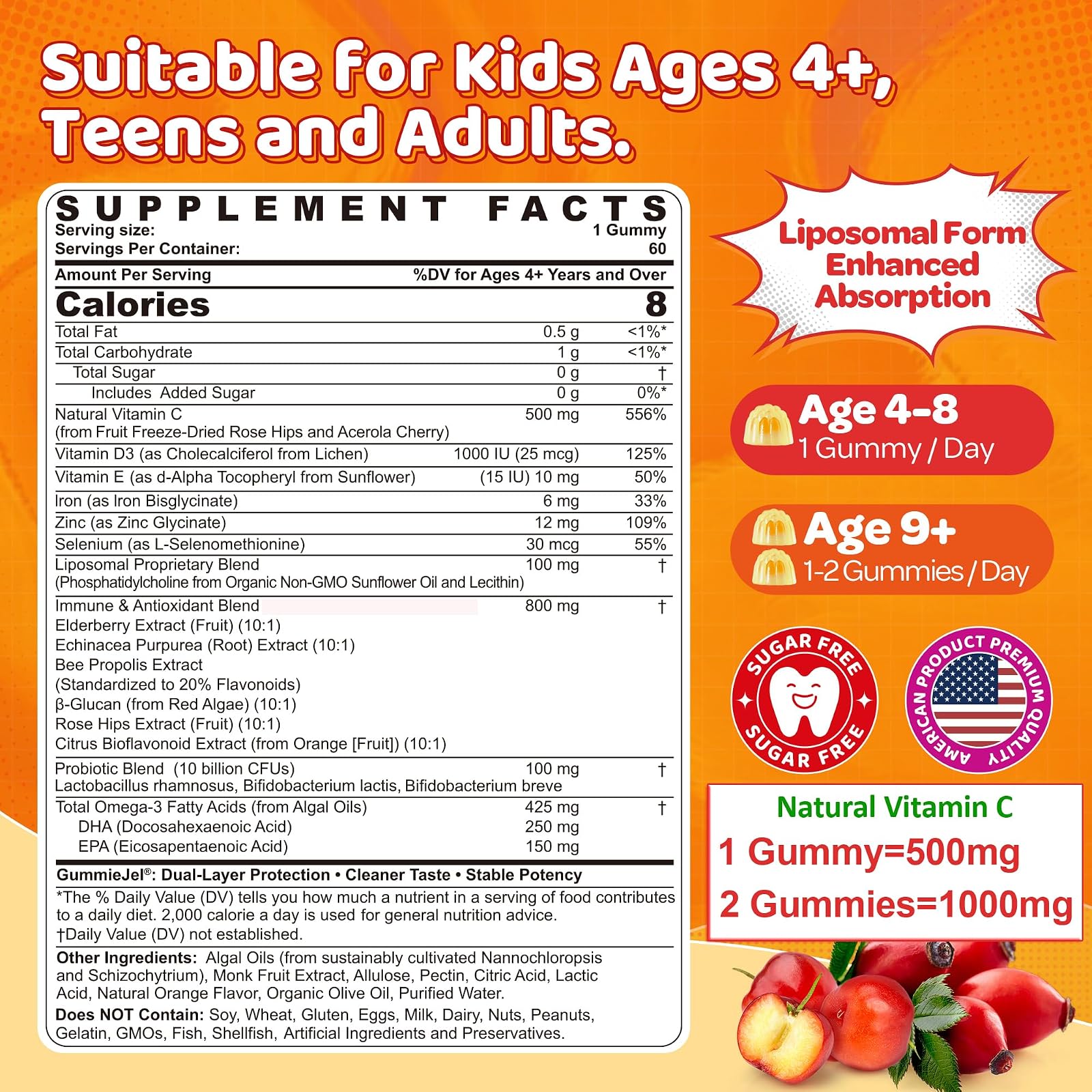 500 mg Vitamin C for immunity