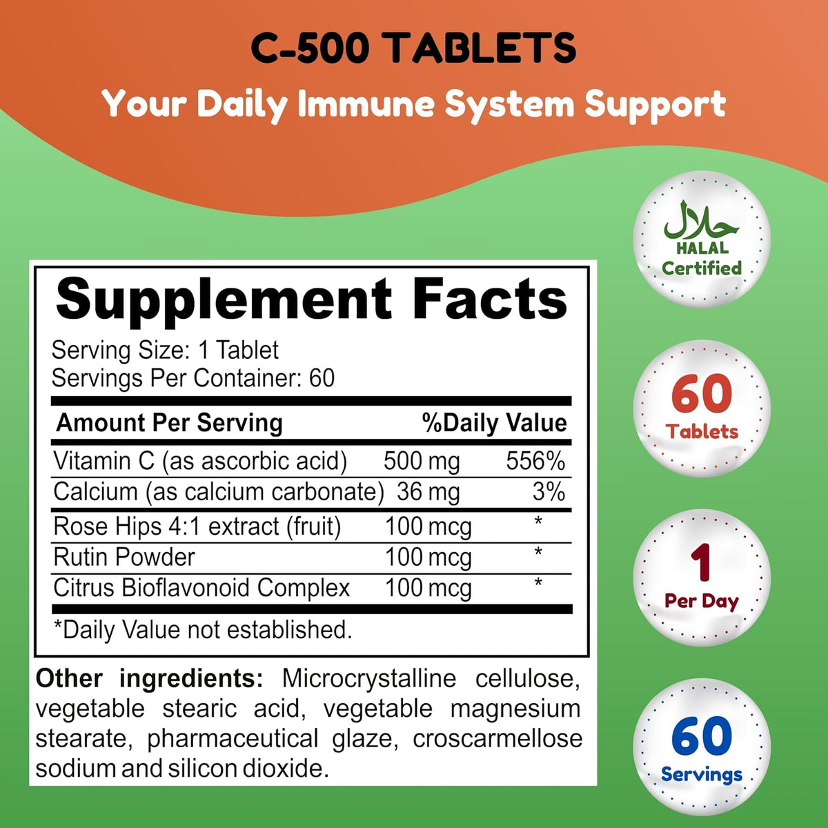 500 mg Vitamin C for immunity