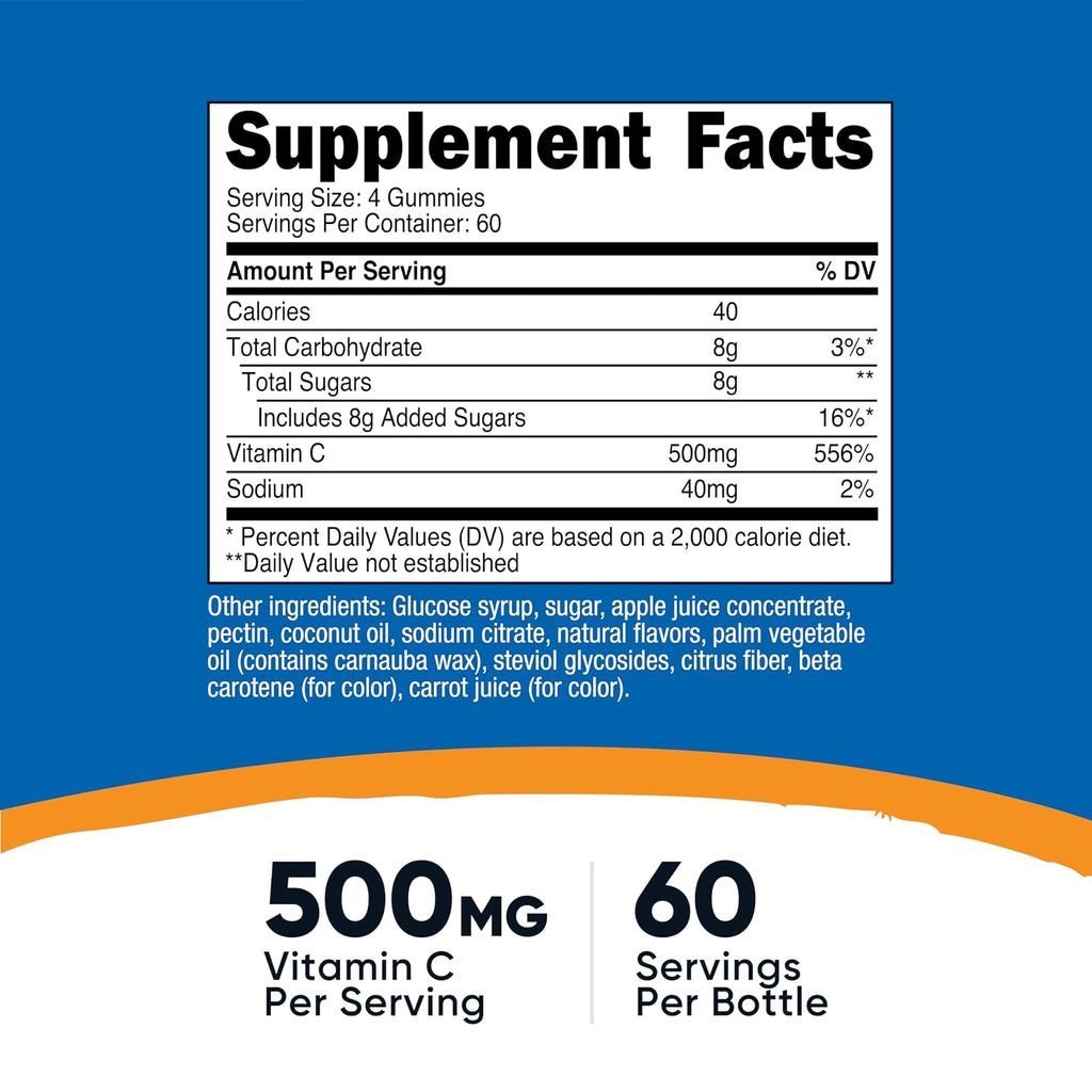 500 mg Vitamin C gummy supplements