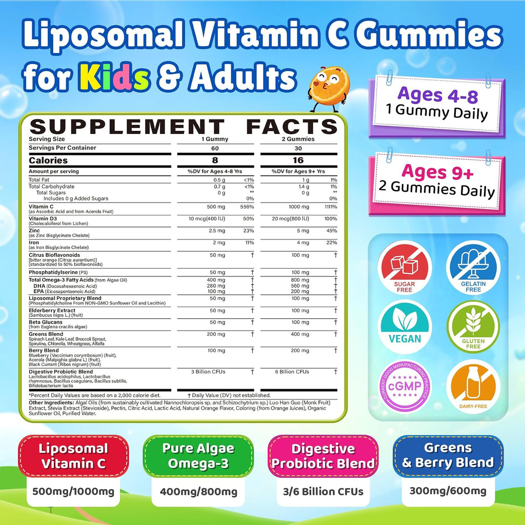 500 mg Vitamin C gummy supplements