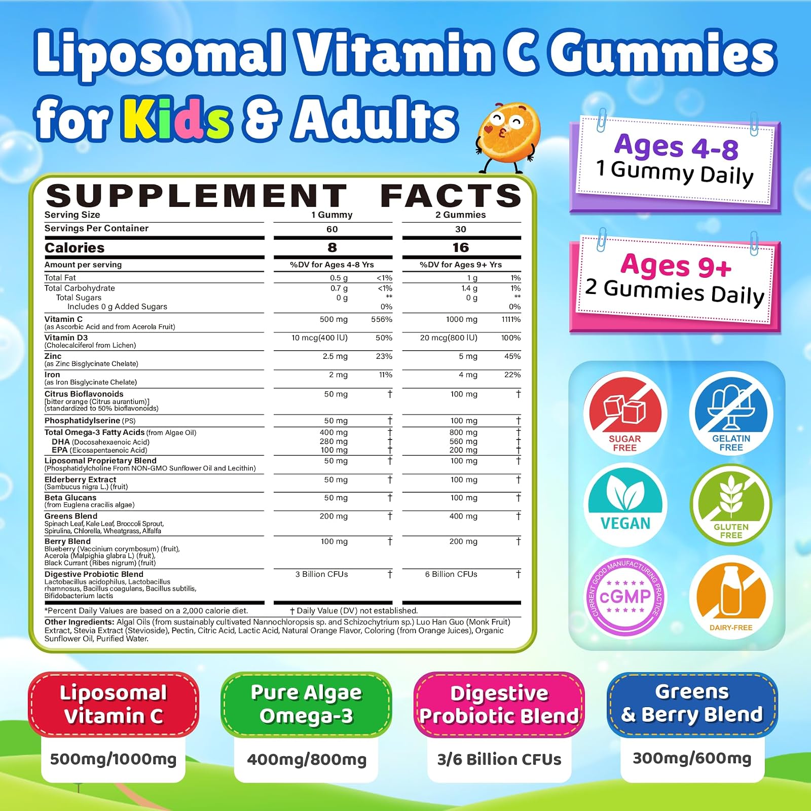 500 mg Vitamin C gummy supplements
