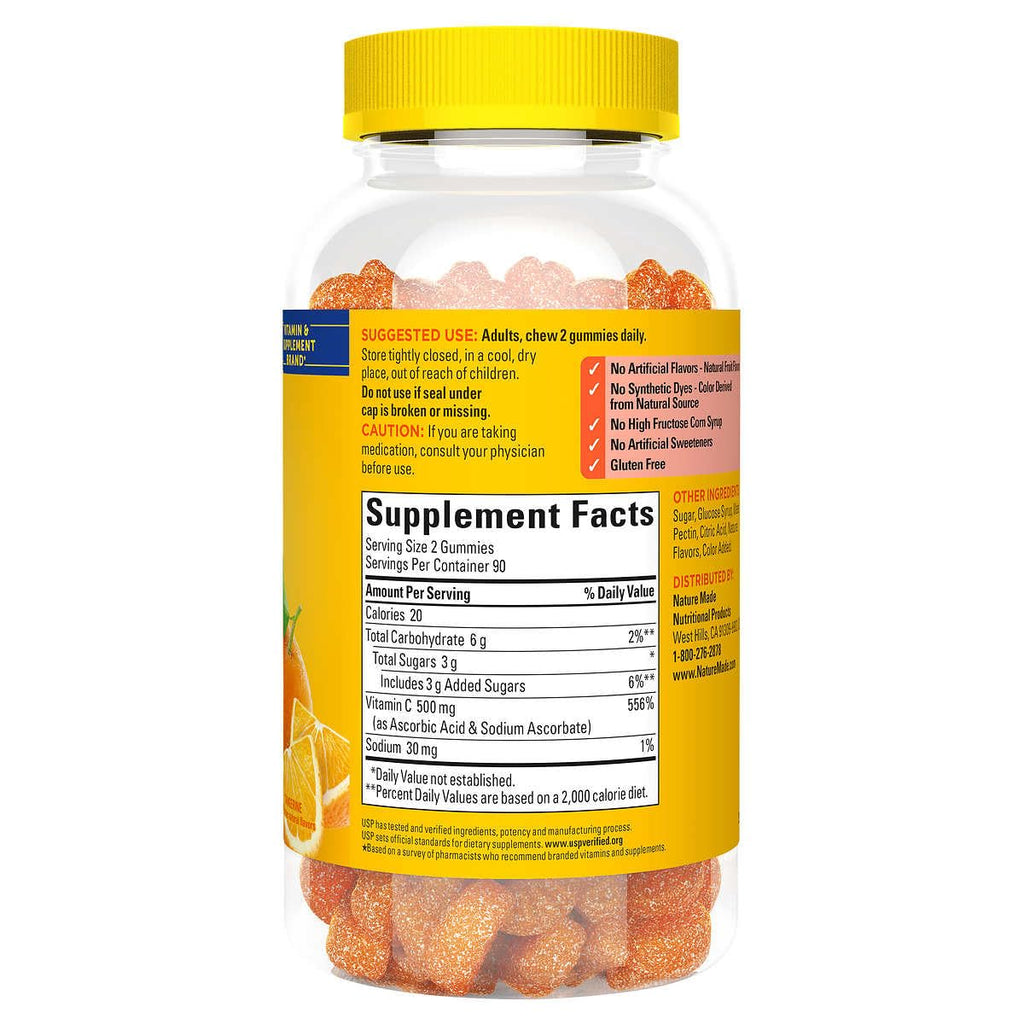 500 mg Vitamin C gummy supplements