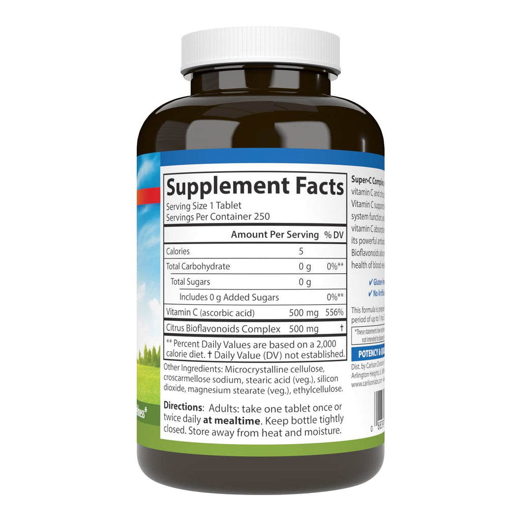 500 mg Vitamin C supplement tablets