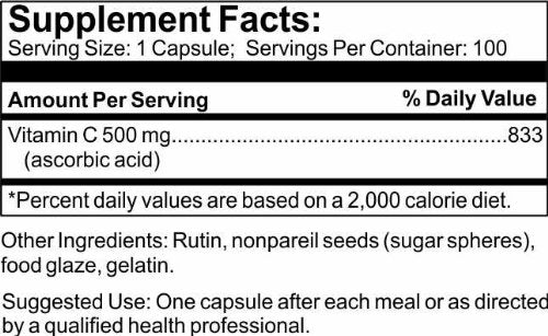 500 mg Vitamin C supplement
