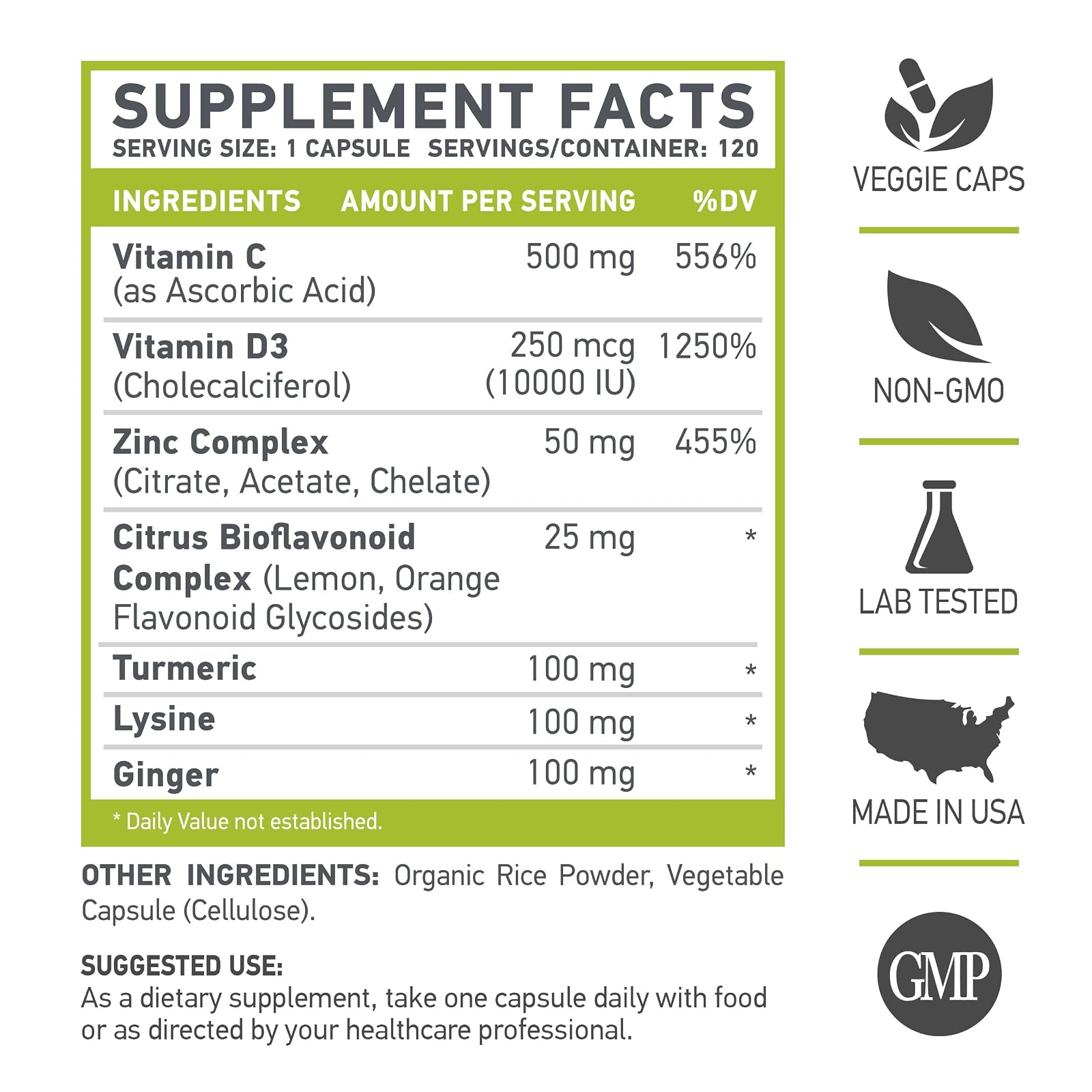 500 mg vitamin C veggie capsules