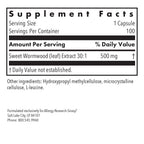 500 mg wormwood extract capsules